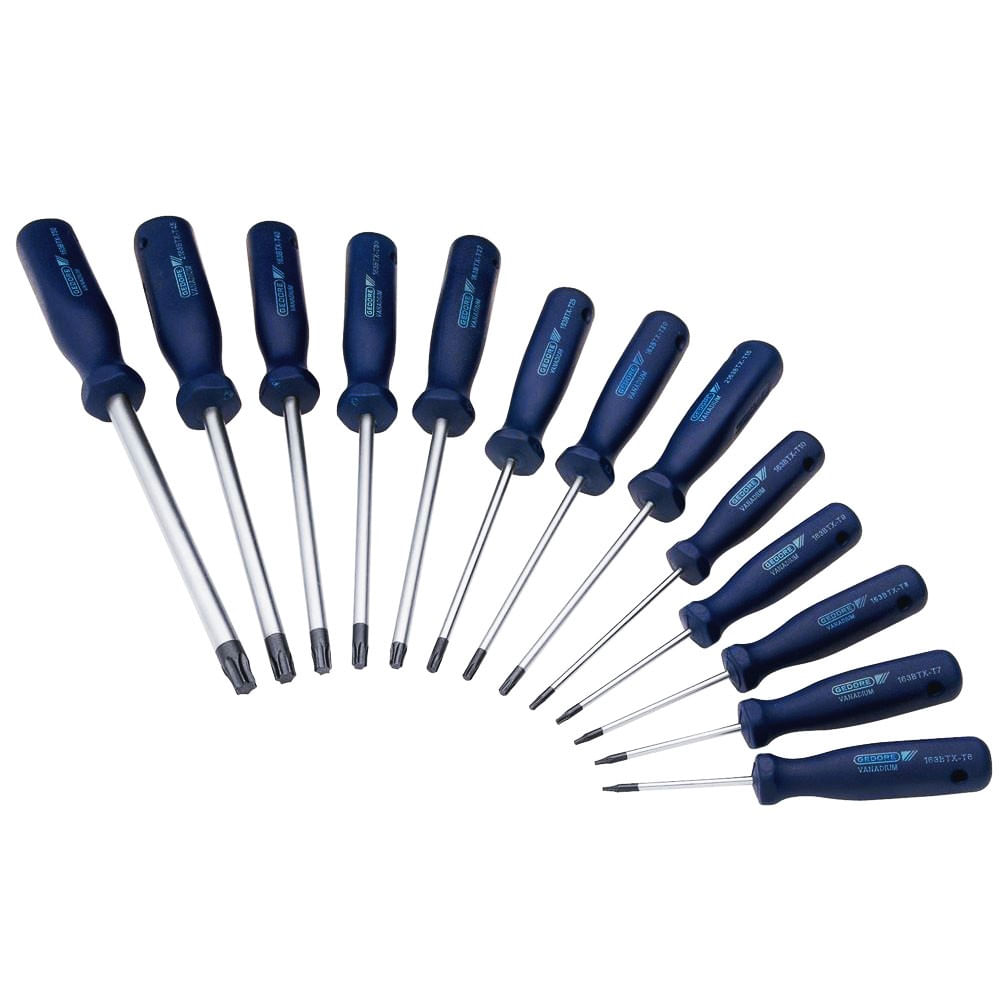 Jogo de Chave Torx com Cabo Reto de T6 à T50 com 13 Peças Gedore 163BTX ...