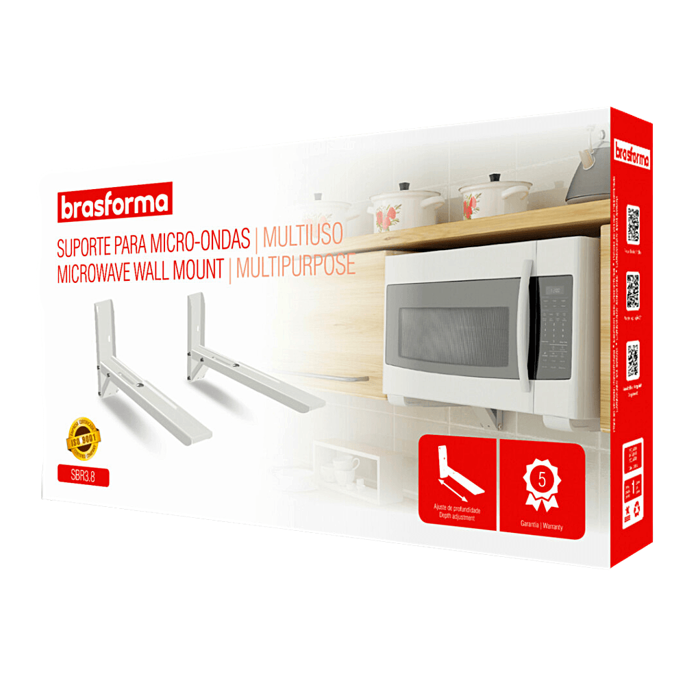 Suporte Branco Para Microondas SBR3.8 Brasforma - Luitex Máquinas e ...