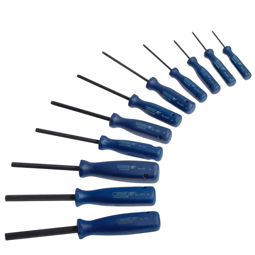 Jogo Chave Allen Com Cabo Reto 5/64 a 3/8 Pol. 11 Peças 42C-11 Gedore ...