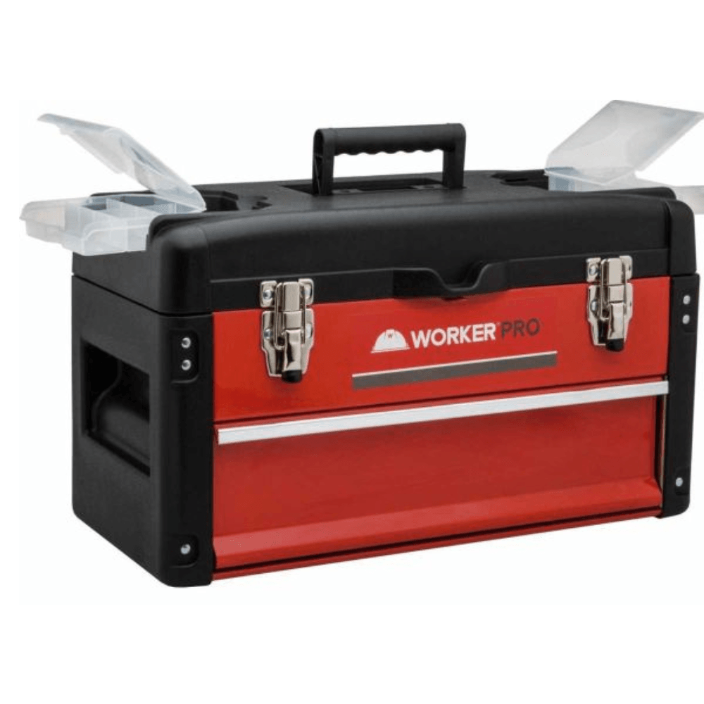 Caixa Baú Metal Para Ferramentas Com 1 Gaveta 428345 Worker - Luitex ...